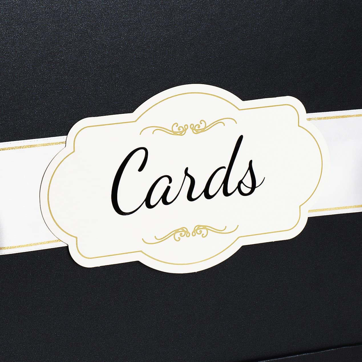 Card Box - For Graduations, Weddings, and more - 10"x10" in Black, Gold ...